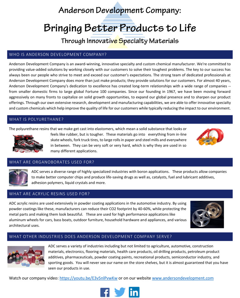 Specialty Chemical Companies | Blog | Anderson Development